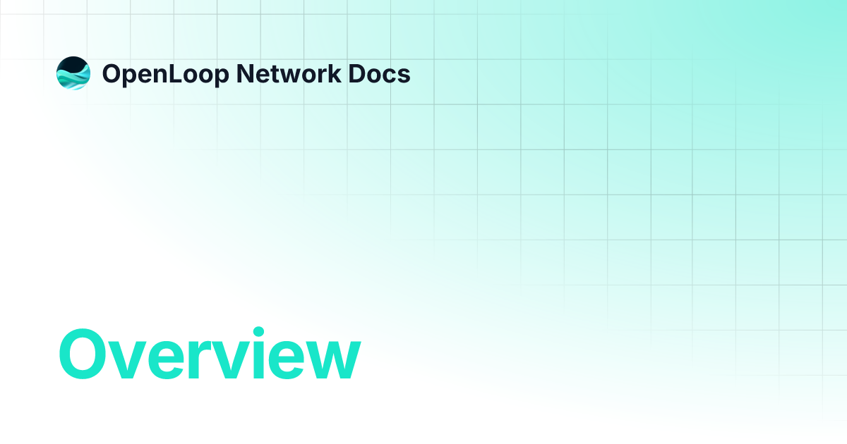 Overview | OpenLoop Network Docs Overview | OpenLoop Network Docs